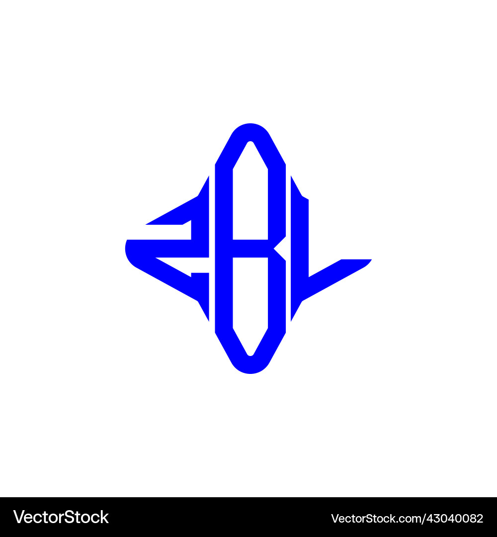 Zbl letter logo creative design with graphic Vector Image