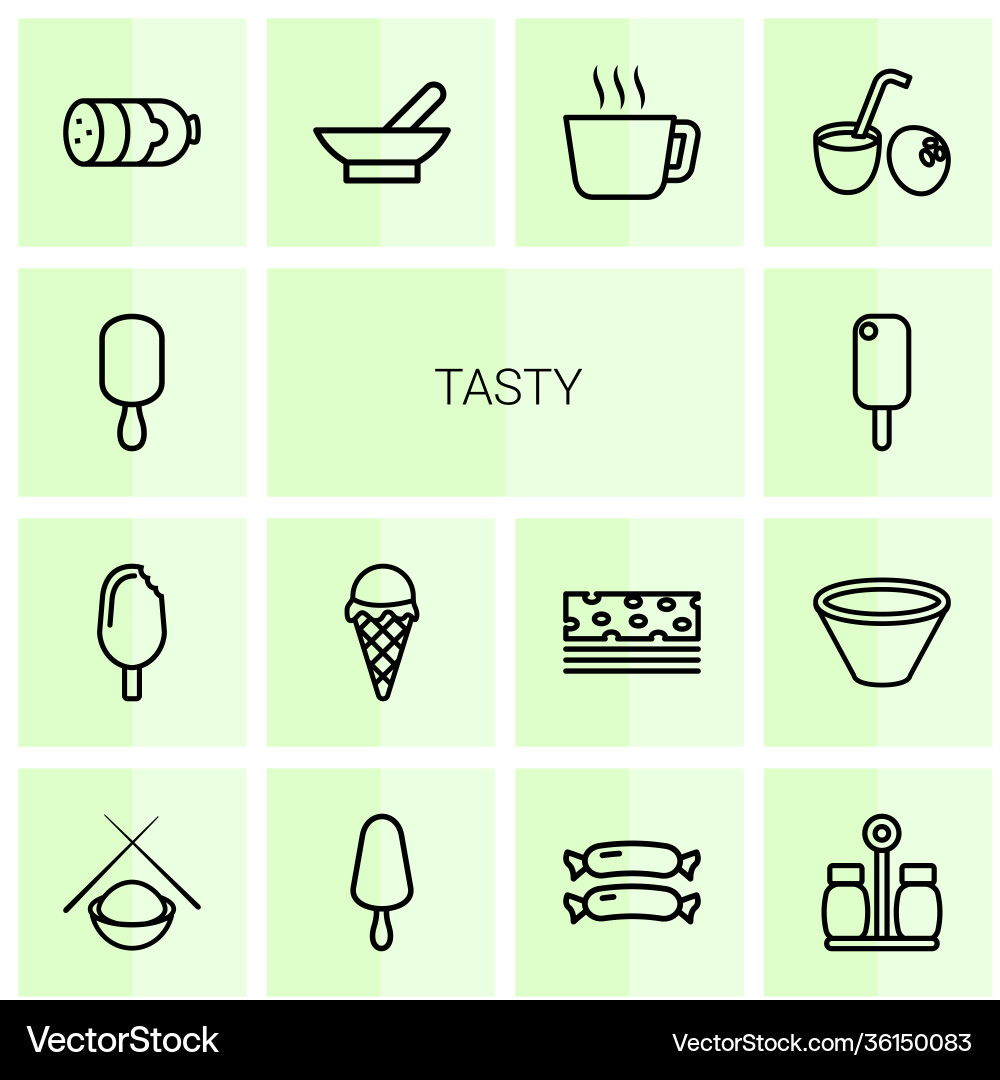 14 tasty icons Royalty Free Vector Image - VectorStock
