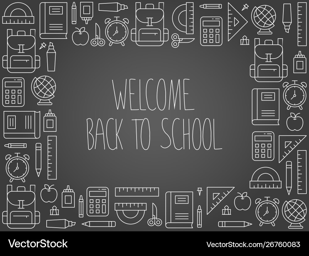 Back to school poster template Royalty Free Vector Image