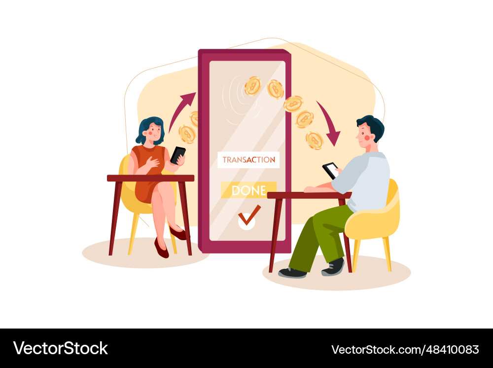 Blockchain platform - transaction per seconds Vector Image