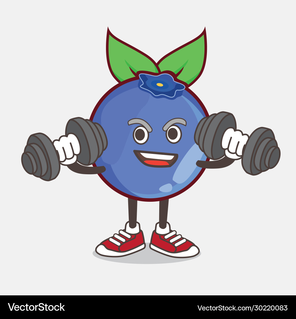 Blueberry fruit cartoon mascot character Vector Image