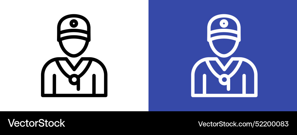 Coach icon logo sign set outline Royalty Free Vector Image