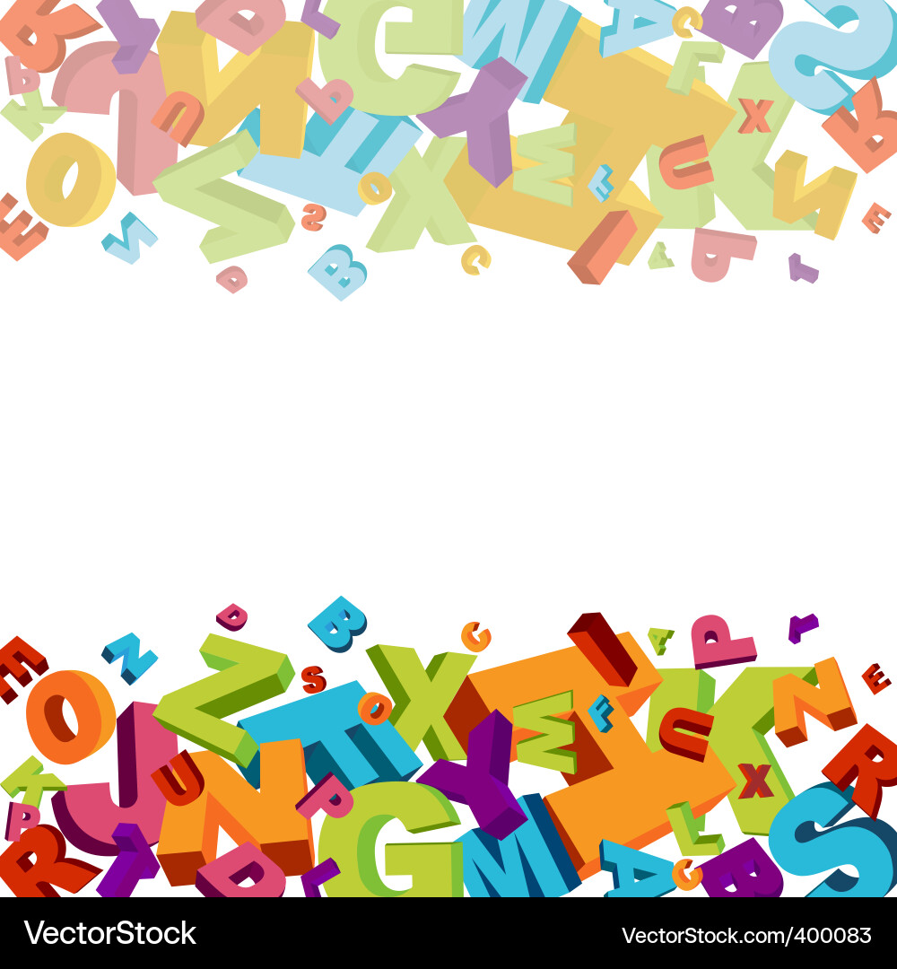 Colorful Alphabet Background Royalty Free Vector Image