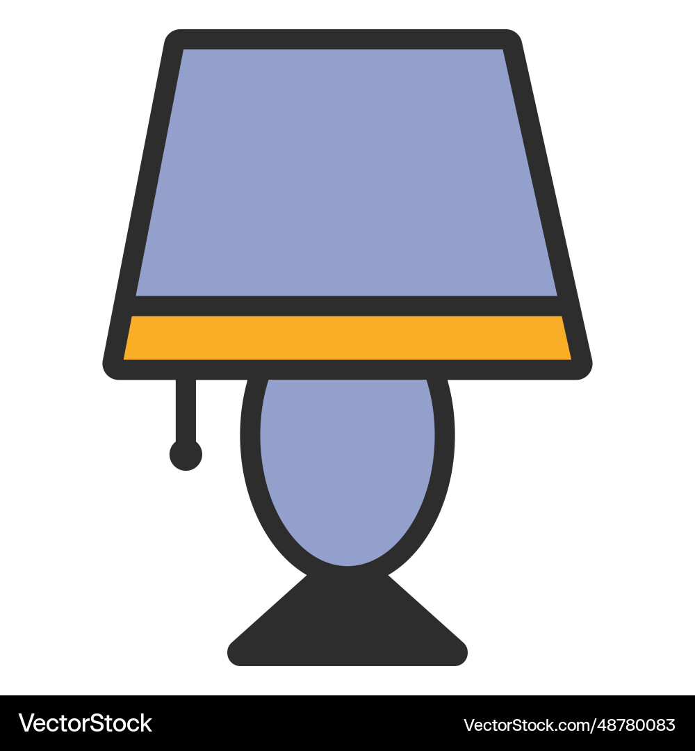 Desk light color stroke Royalty Free Vector Image