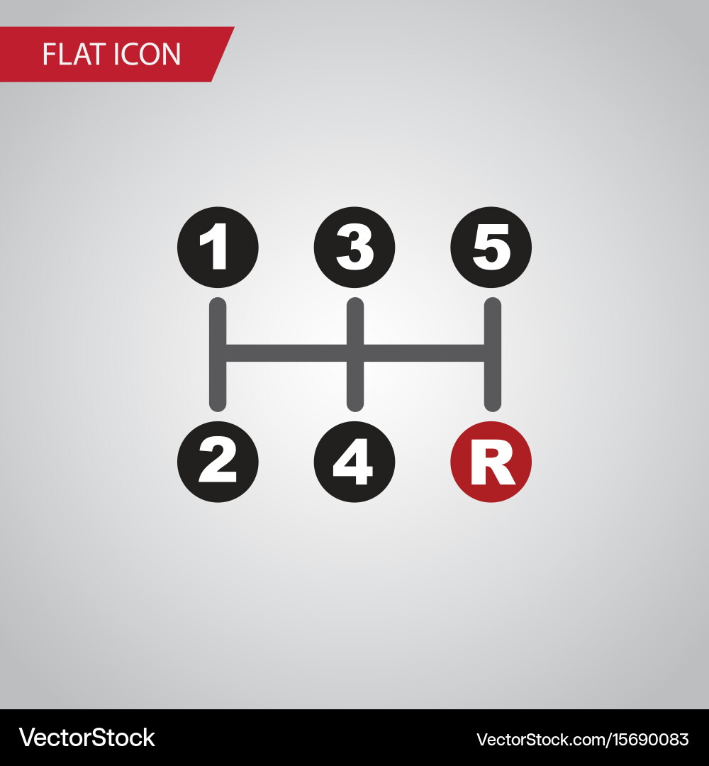 Isolated manual transmission flat icon carrying Vector Image