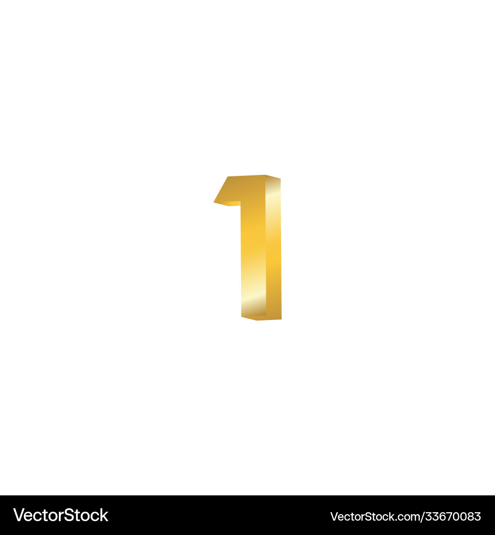 Number 1 3d template design – Free Vector | VectorStock