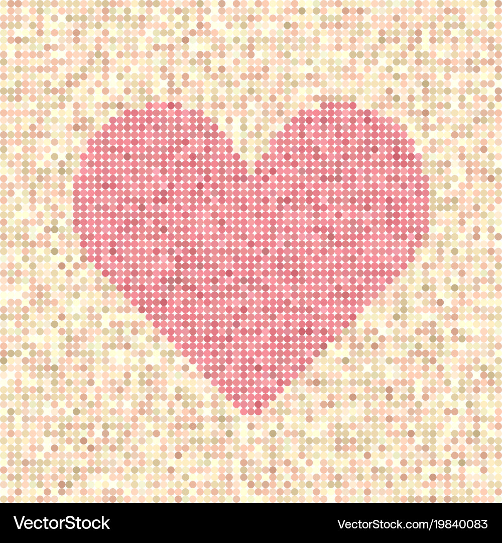 Pixel art dot heart Royalty Free Vector Image - VectorStock