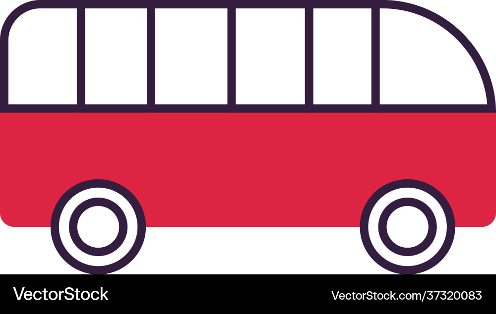 Red bus icon Royalty Free Vector Image - VectorStock