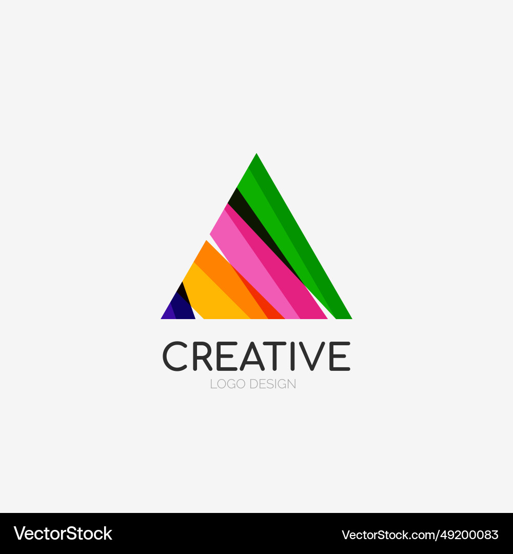 Triangle abstract logo business emblem icon Vector Image