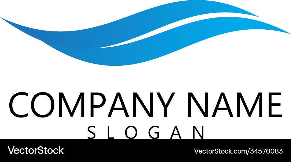 Water wave logo Royalty Free Vector Image - VectorStock