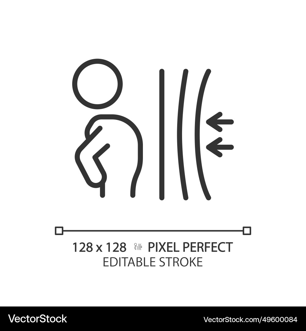 2d thin linear simple black resilience icon Vector Image