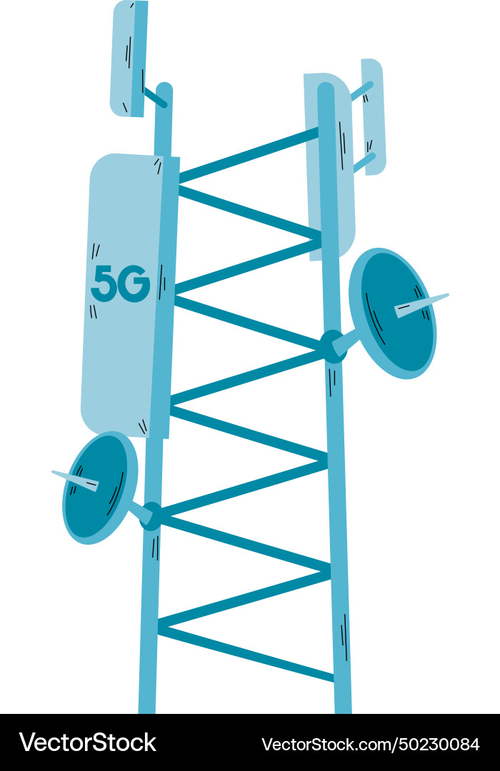 5g wireless antenna Royalty Free Vector Image - VectorStock