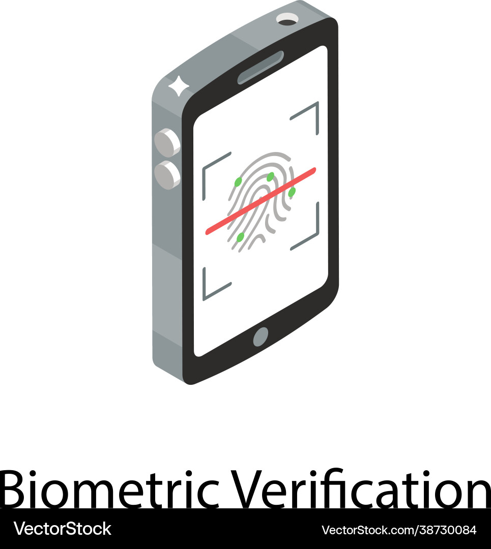 Biometric verification Royalty Free Vector Image