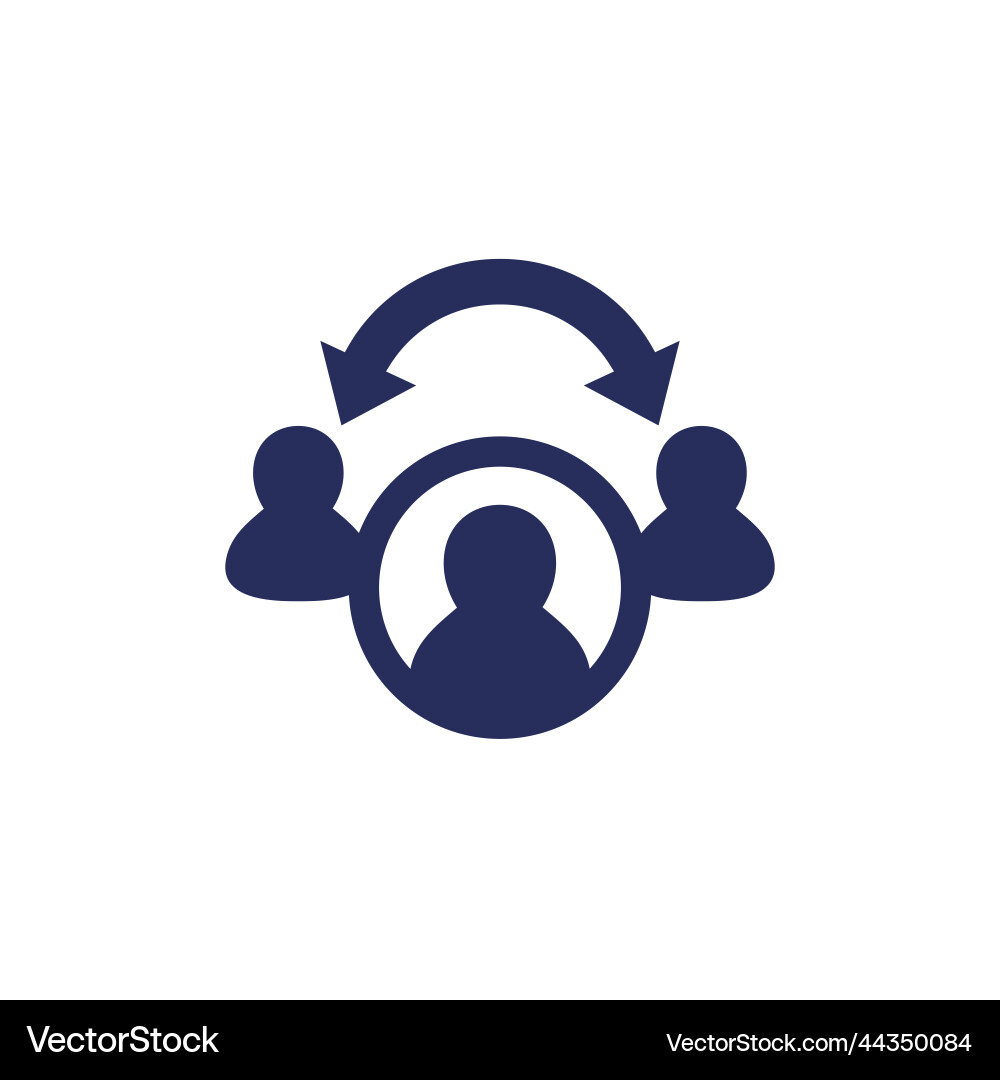 Broker middleman icon on white Royalty Free Vector Image