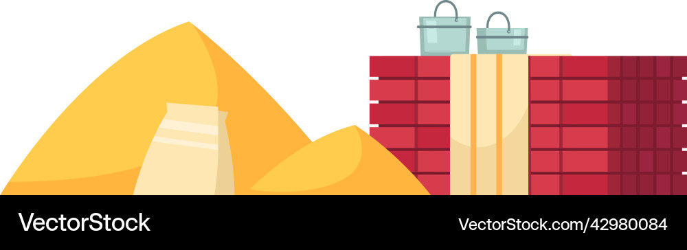 Building materials construction composition Vector Image