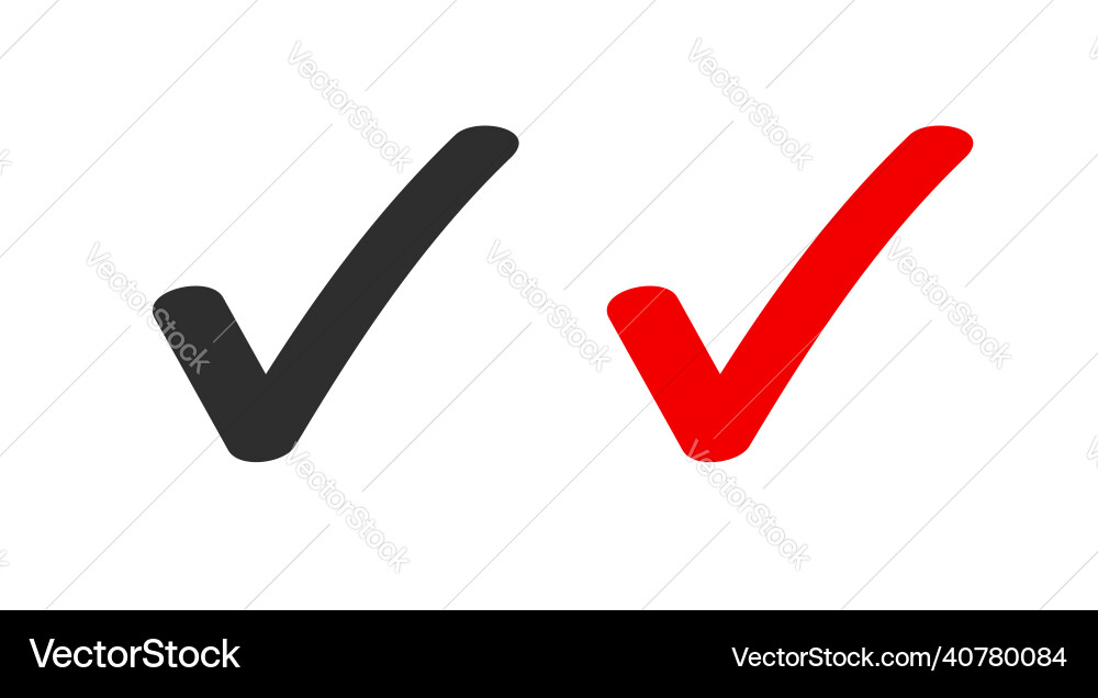 Check mark tick icon for correct positive Vector Image