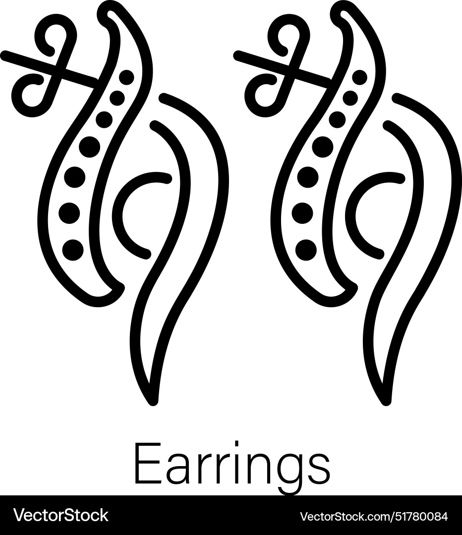 Earrings Royalty Free Vector Image - VectorStock