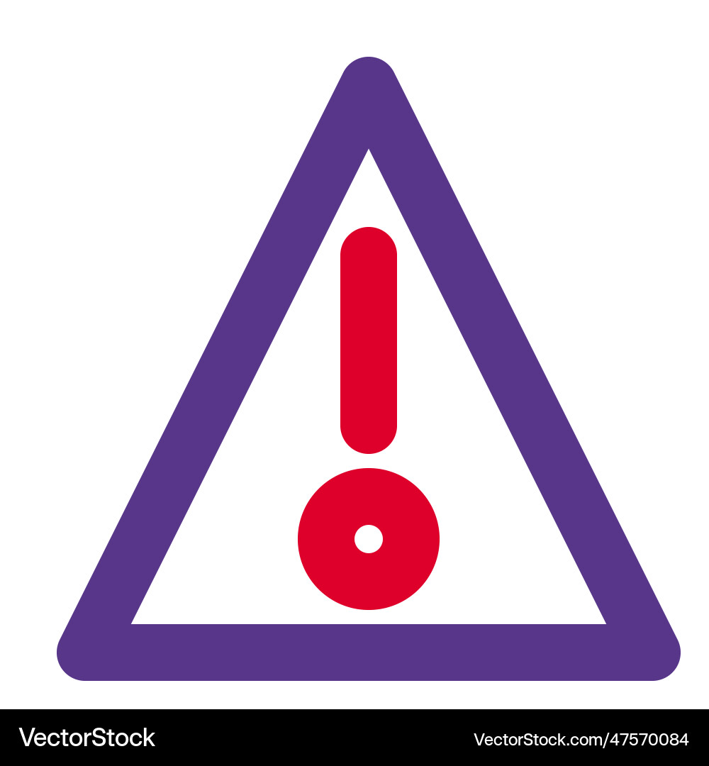 Exclamation mark denoting the alert warning Vector Image