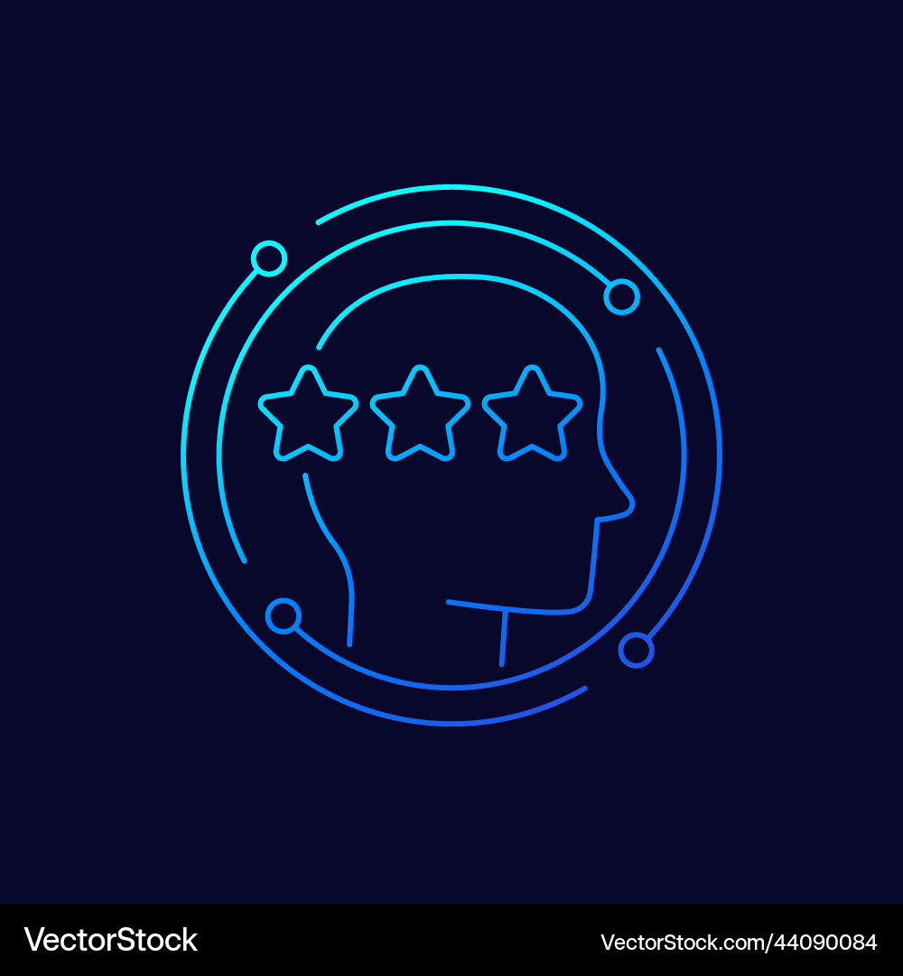 Experience and skills line icon Royalty Free Vector Image