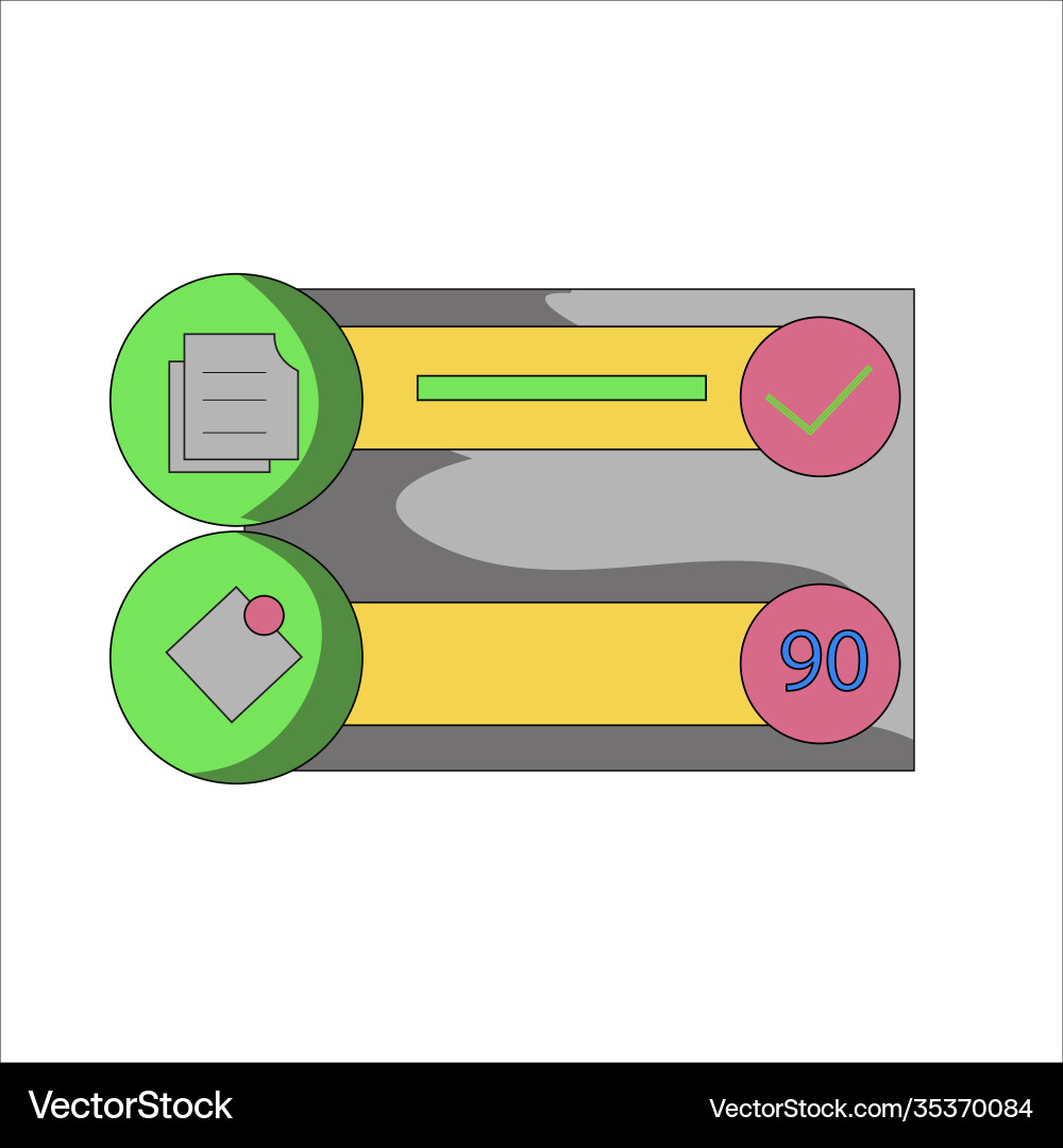 Finish task clip art Royalty Free Vector Image