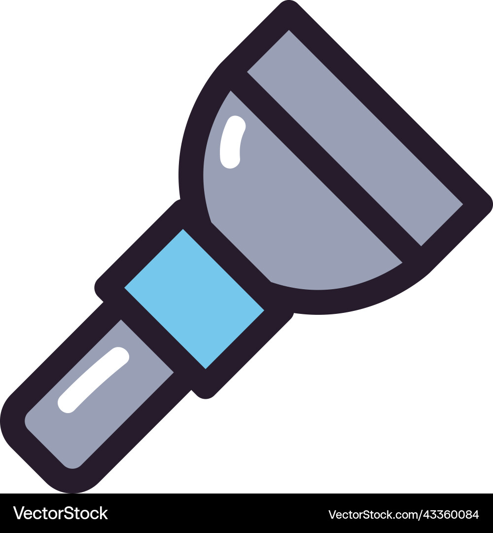 Flat flashlight Royalty Free Vector Image - VectorStock