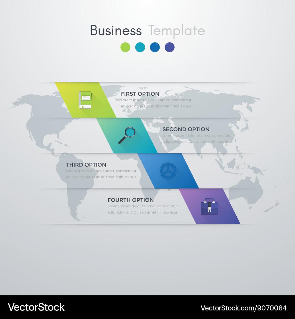 Four square infographics Royalty Free Vector Image