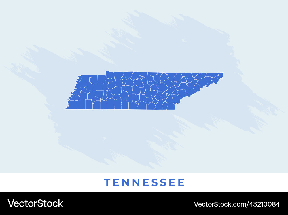National map of tennessee Royalty Free Vector Image
