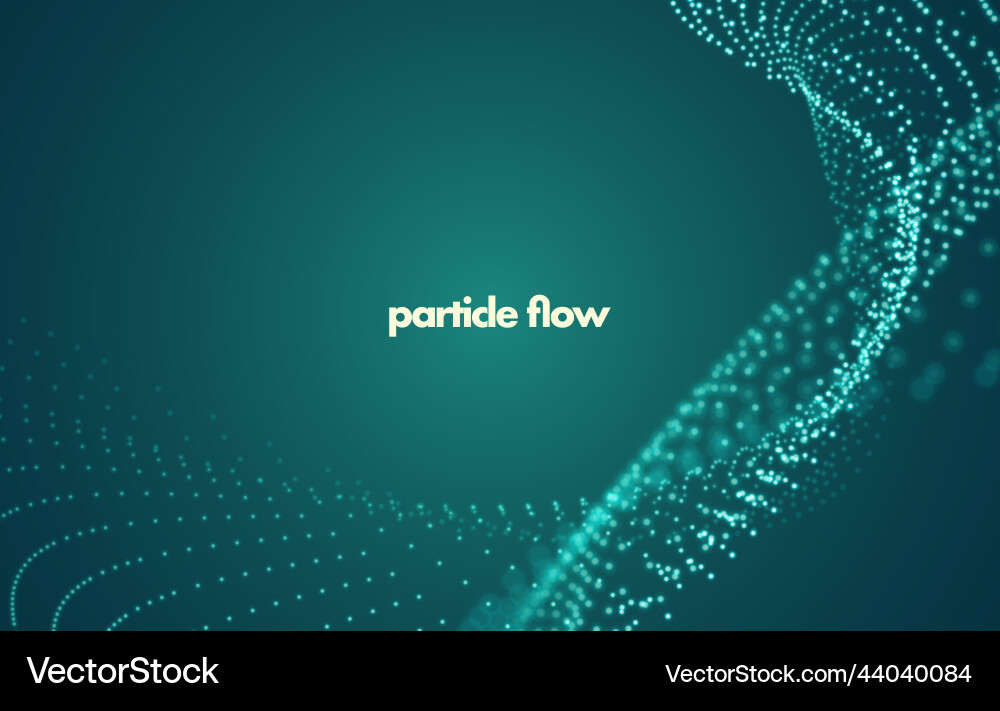 Particles liquid dynamic flow Royalty Free Vector Image