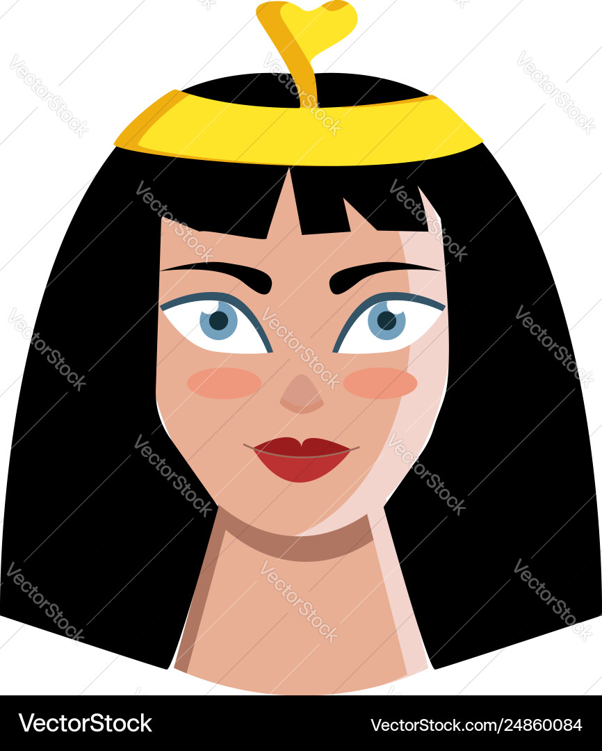 Queen cleopatra ruler kingdom egypt Royalty Free Vector