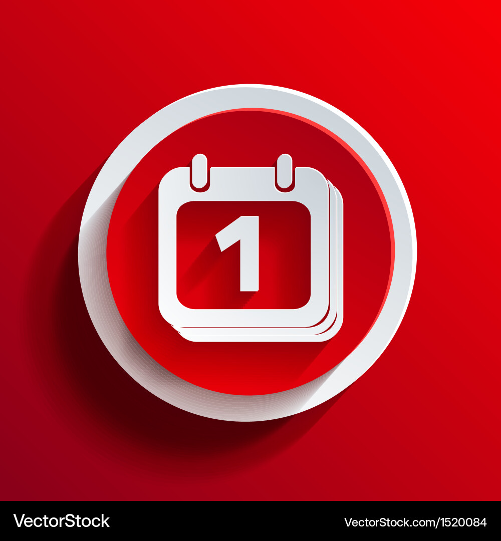 Red circle icon eps10 Royalty Free Vector Image