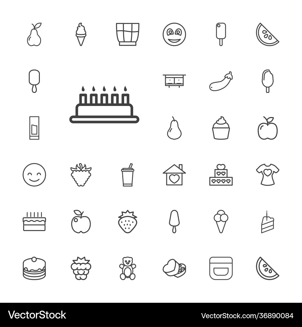 Sweet icons Royalty Free Vector Image - VectorStock