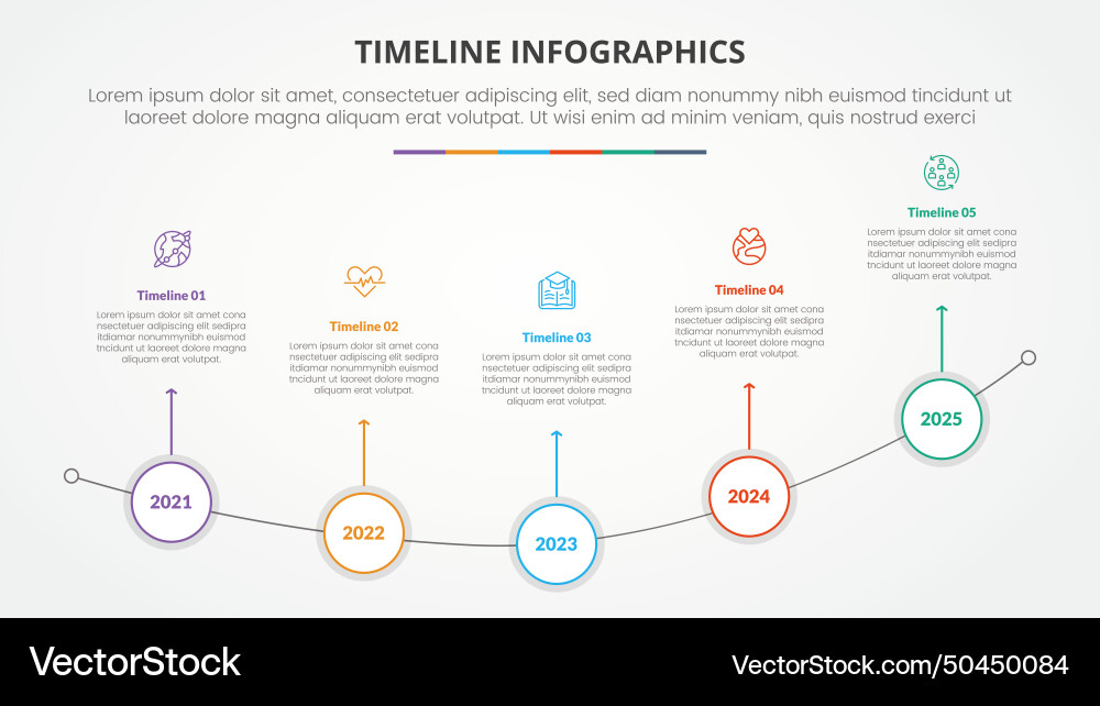 Timeline milestone infographic concept with big Vector Image