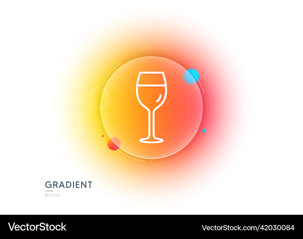 Wine glass line icon bordeaux sign Royalty Free Vector Image