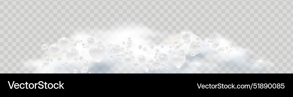 3d foam water with soap bubbles on a white Vector Image