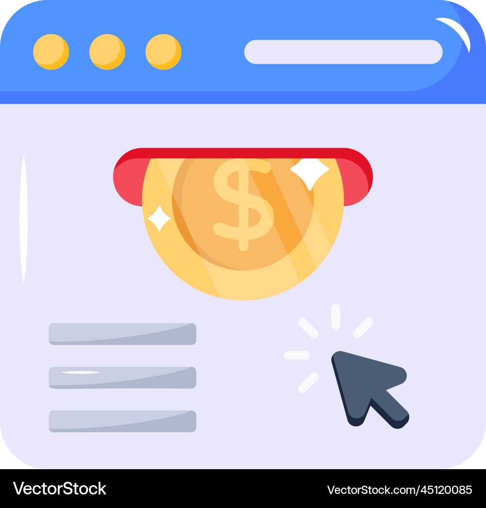 A customizable flat icon of ppc Royalty Free Vector Image