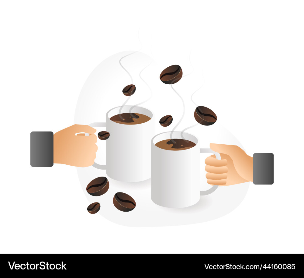 A toast with cup of coffee Royalty Free Vector Image