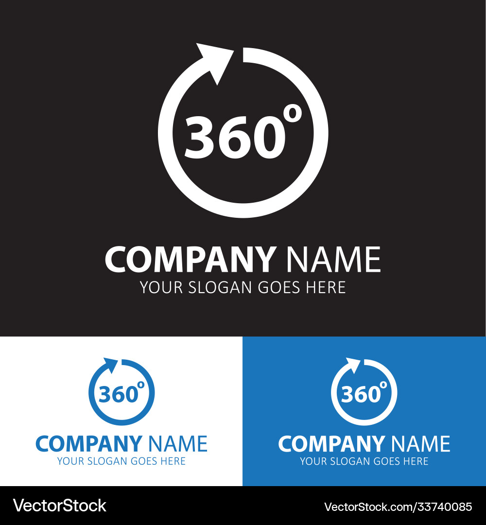 Angle 360 degrees icon Royalty Free Vector Image