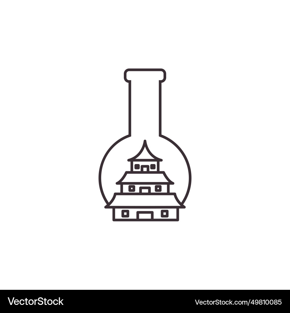 Asian lab logo design Royalty Free Vector Image