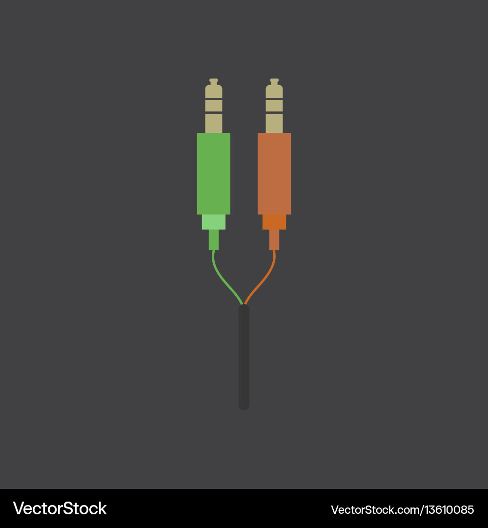 Aux cable Royalty Free Vector Image - VectorStock