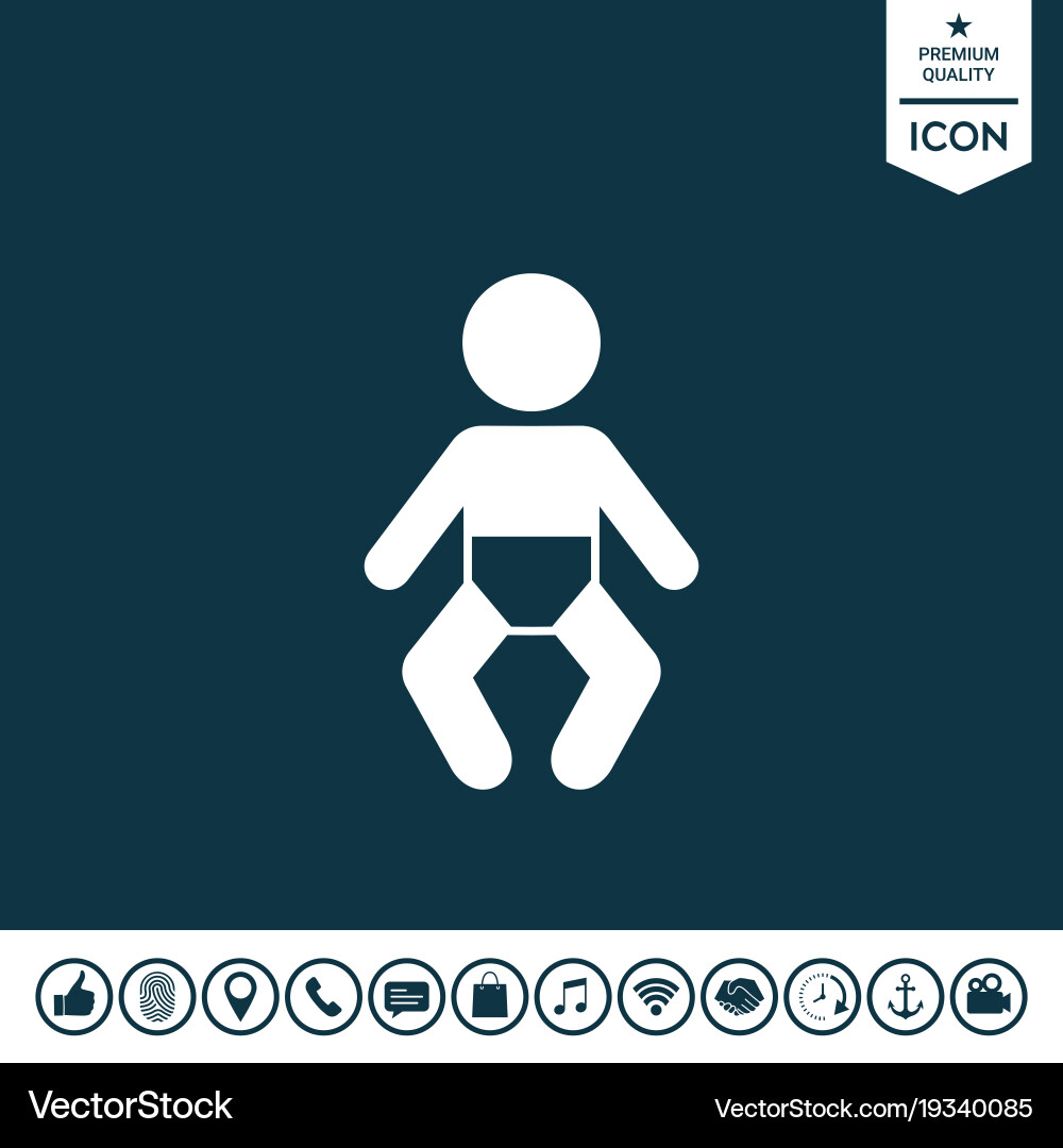 Baby symbol icon Royalty Free Vector Image - VectorStock