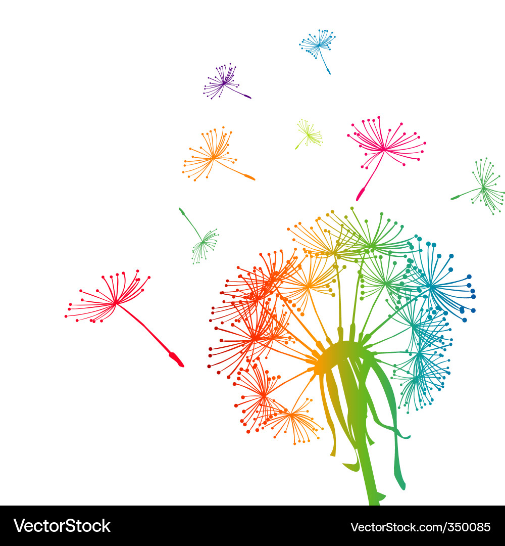 Dandelion Royalty Free Vector Image - VectorStock