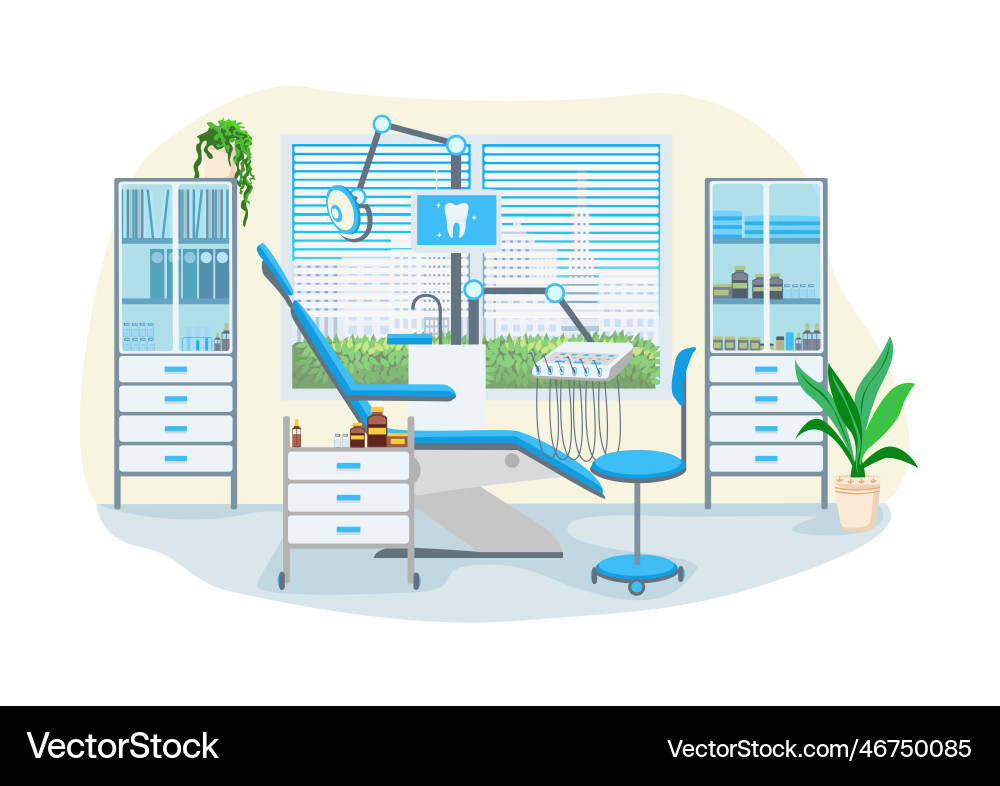 Dental office Royalty Free Vector Image - VectorStock