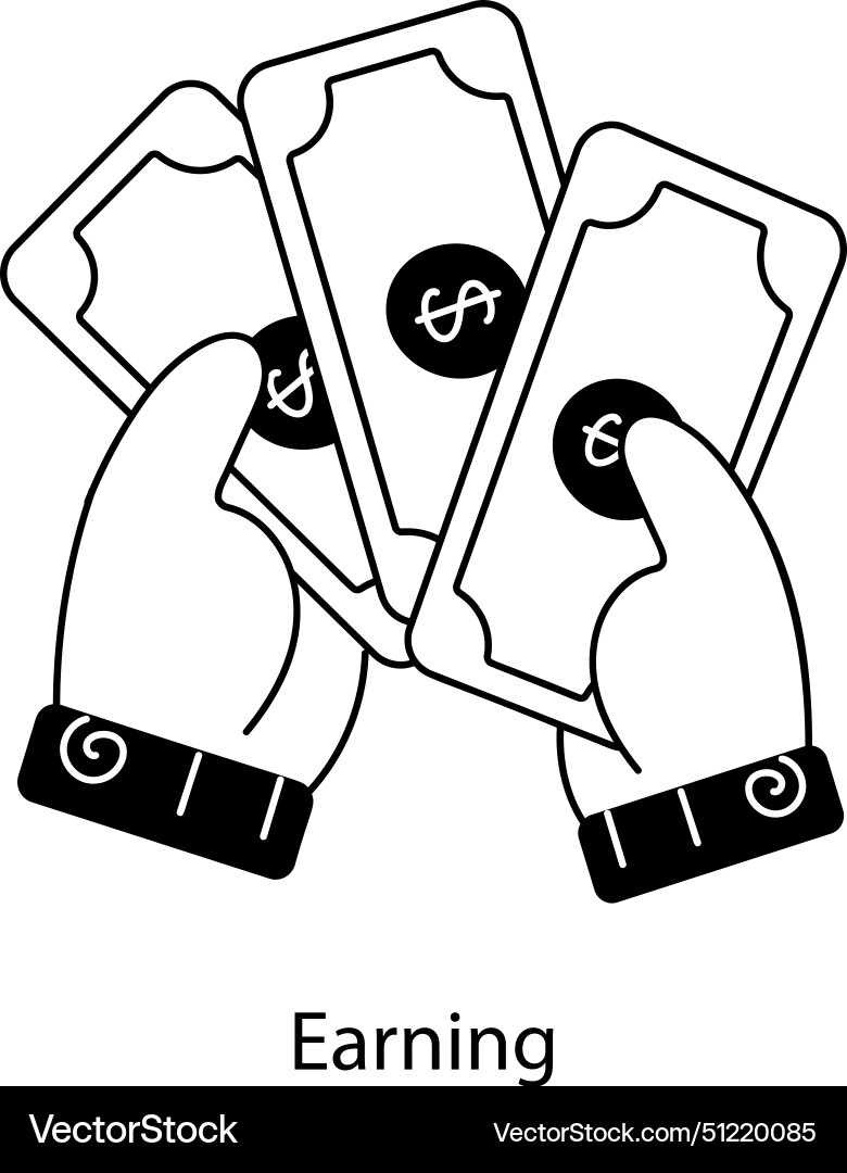 Earning Royalty Free Vector Image - VectorStock