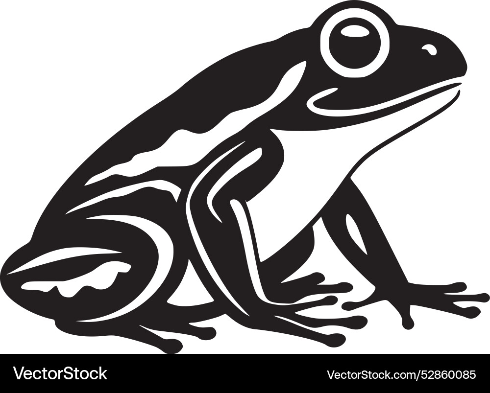 Frog - black and white isolated icon Royalty Free Vector