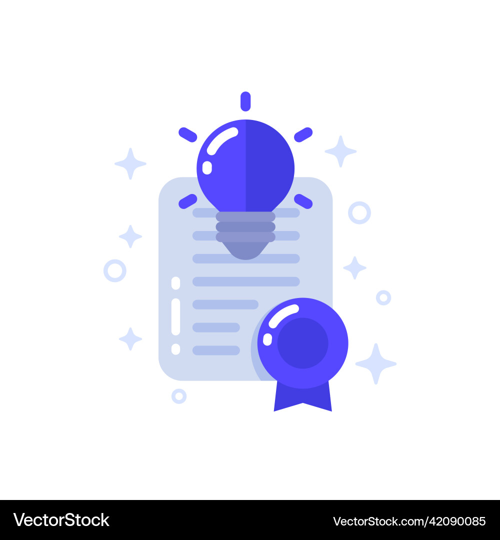 Patent icon on white Royalty Free Vector Image