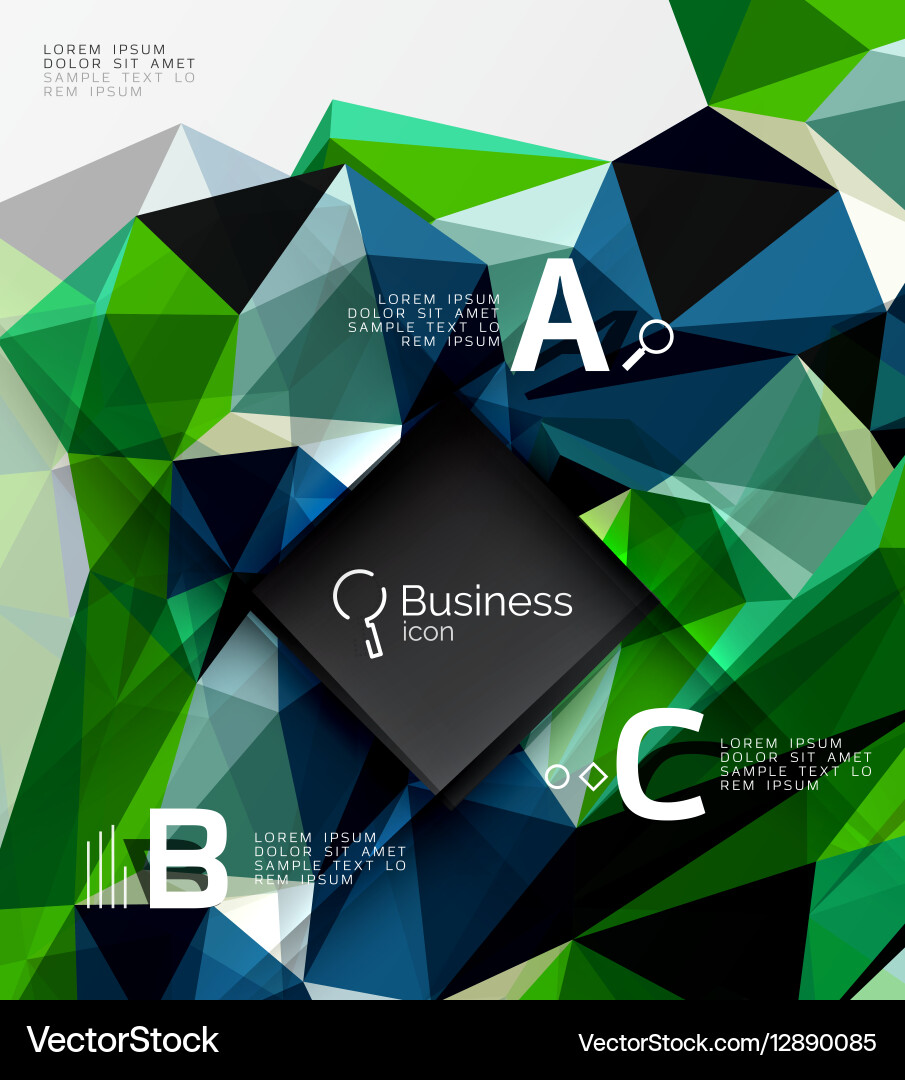 Polygonal triangle abstract background Royalty Free Vector