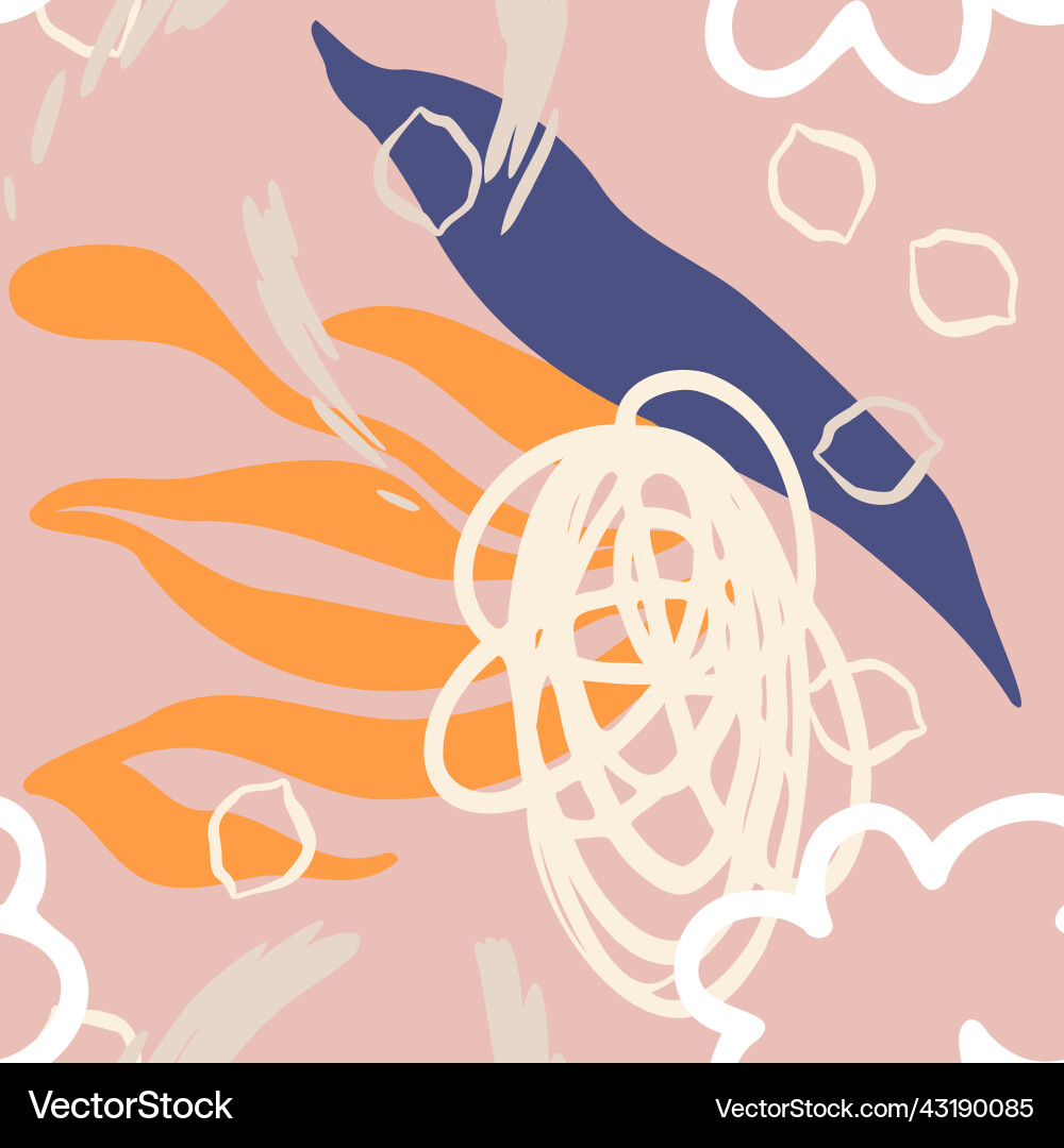 Teenage seamless neon pattern naive style Vector Image