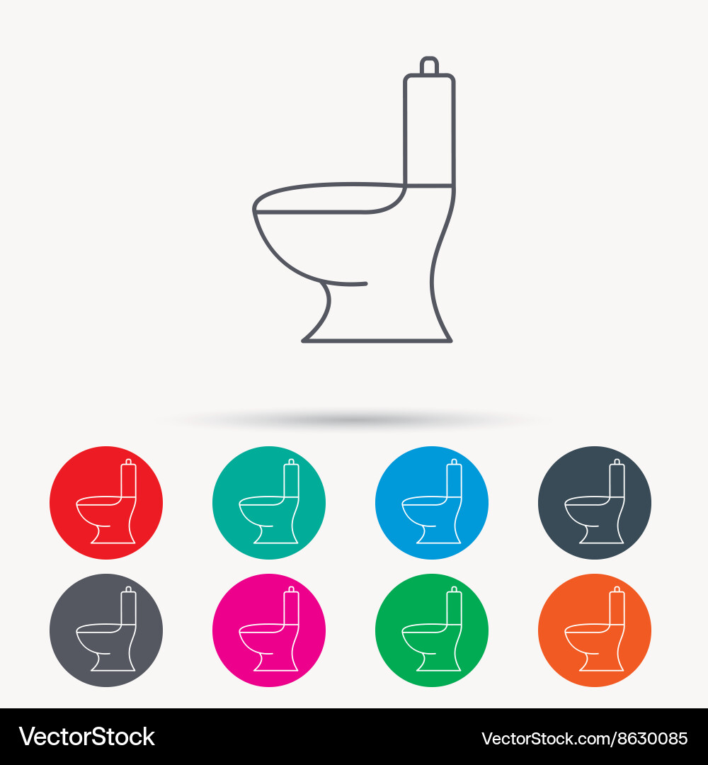 Toilet icon public wc sign Royalty Free Vector Image