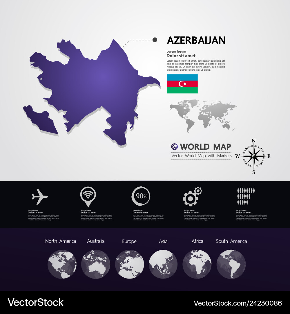 Azerbaijan Royalty Free Vector Image - VectorStock