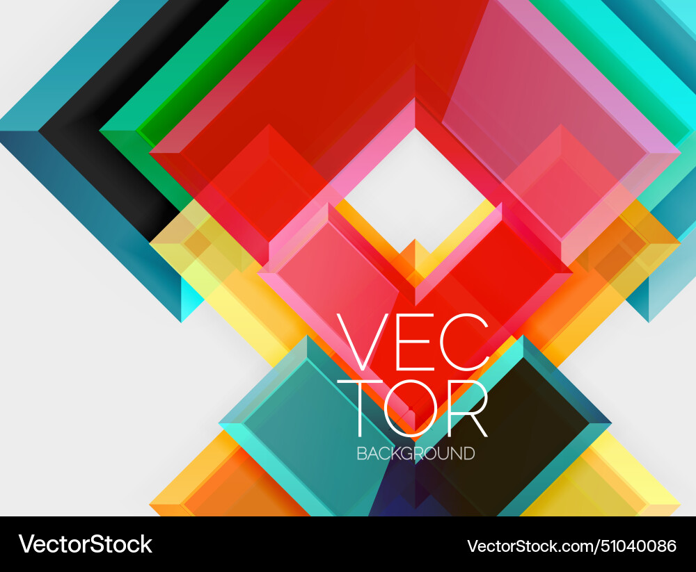 Colorful art with rectangles triangles Royalty Free Vector